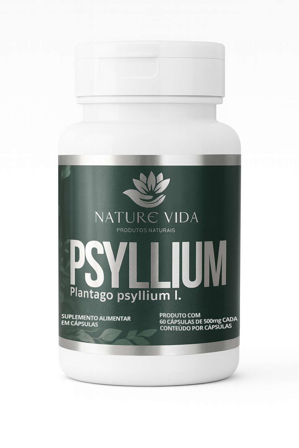 Psyllium – Nature Vida | 60 cápsulas de 500mg - Nature Vida